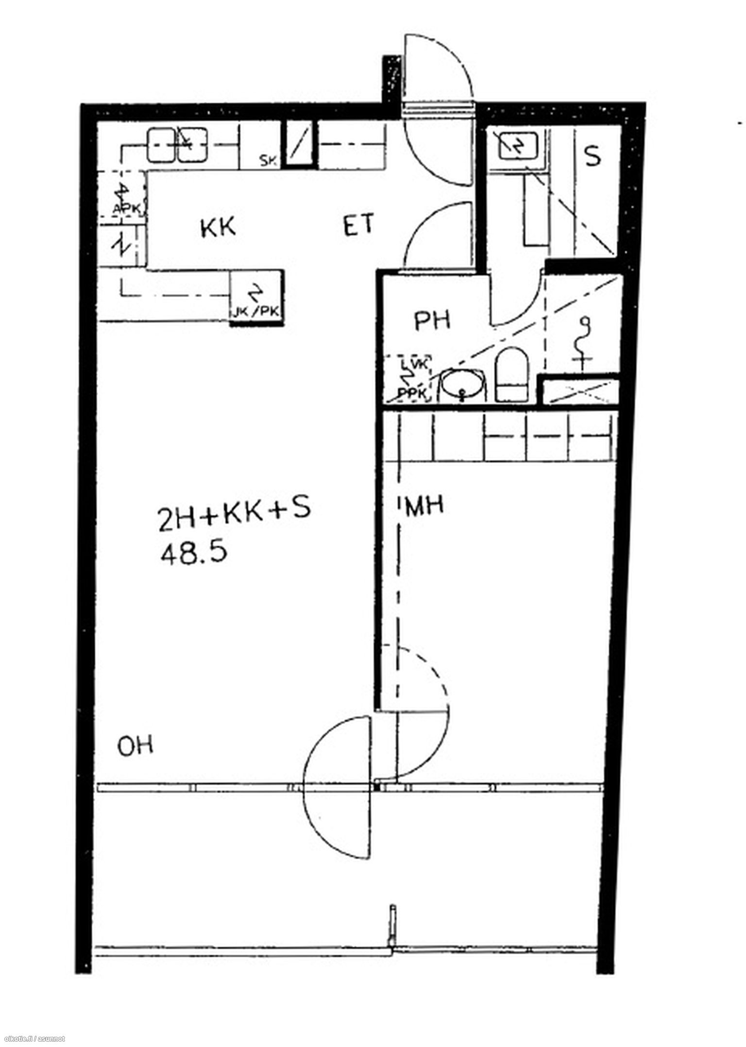 48,5 m² Aallonmerkki 4, 02320 Espoo Kerrostalo Kaksio myynnissä ...
