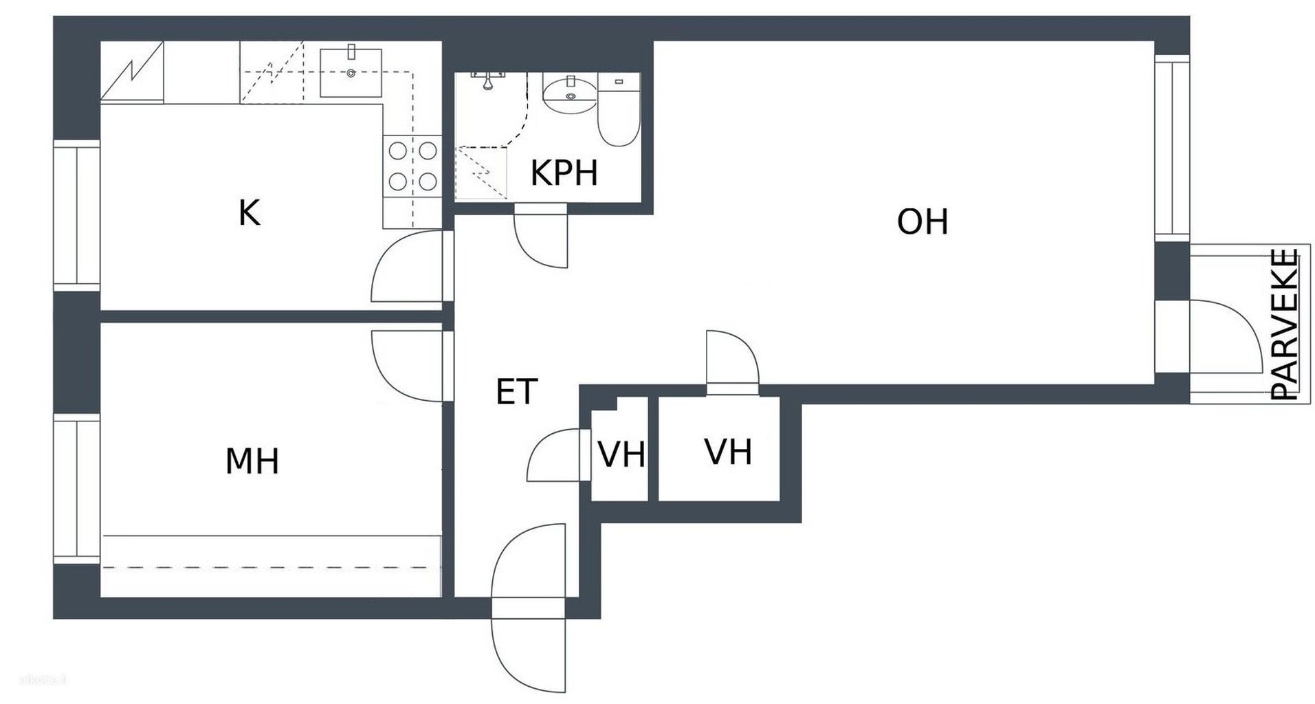 56 m² Raastuvankatu 38, 65100 Vaasa Kerrostalo Kaksio vuokrattavana ...