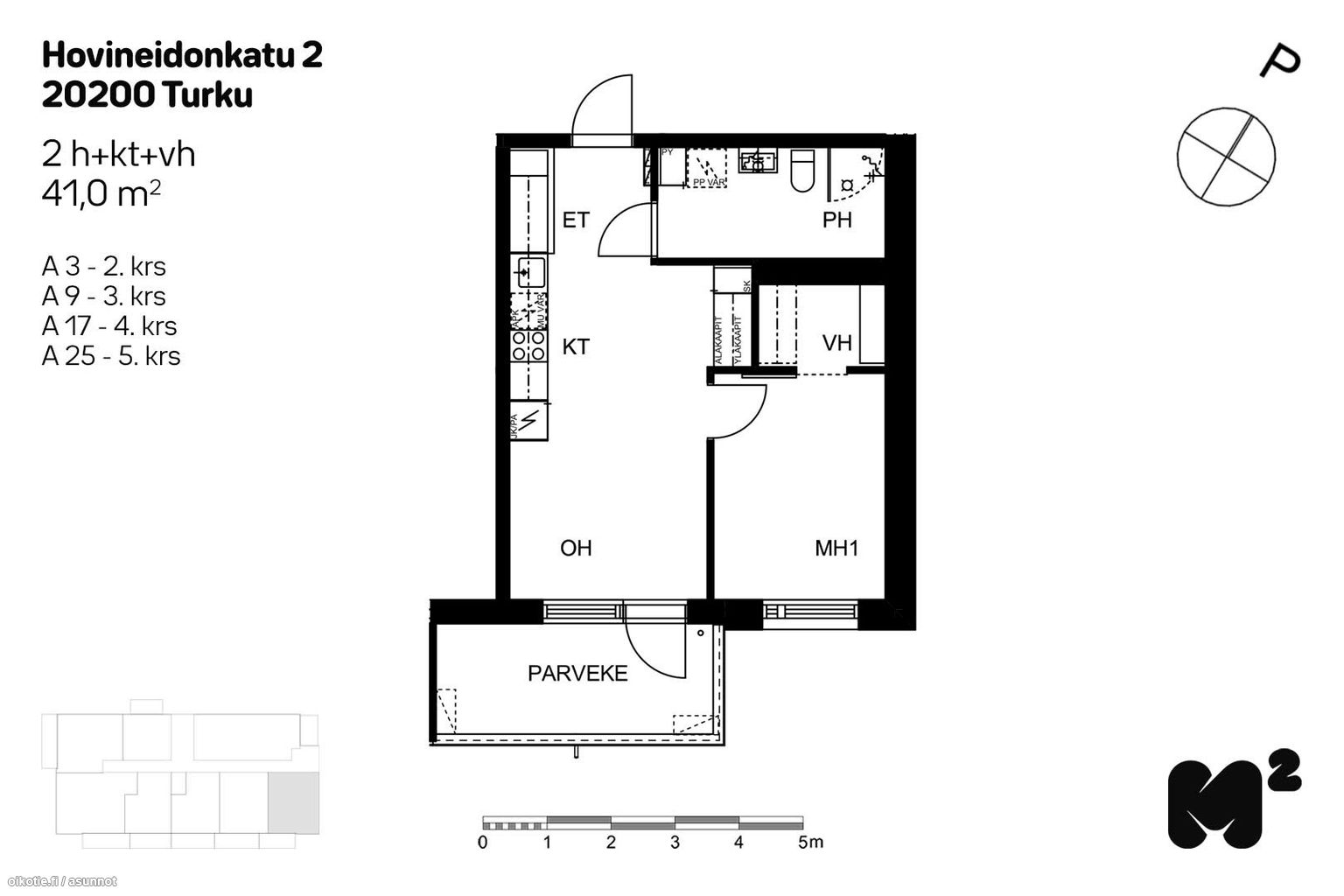 41 m² Hovineidonkatu 2, 20200 Turku Kerrostalo Kaksio vuokrattavana ...