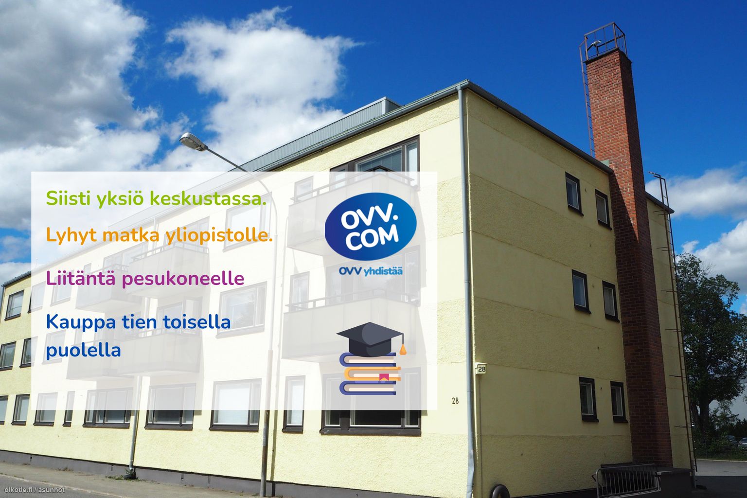 22,5 m² Suvantokatu 28 B, 80100 Joensuu Kerrostalo Yksiö vuokrattavana ...